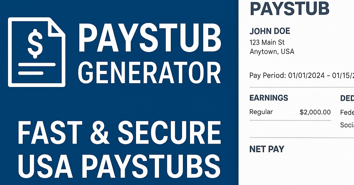 Paystub Generator: Create Professional Pay Stubs Online